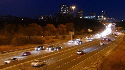 Heavy gridlock traffic jam on Toronto Do... | Stock Video | Pond5