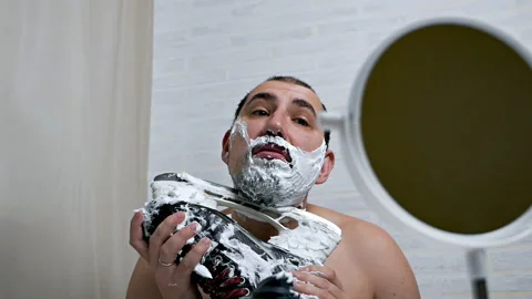 Men Shaving Beard Stock Videos – Royalty-Free HD & 4K Videos | Pond5