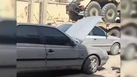 Heavy military equipment seen heading to... | Stock Video | Pond5