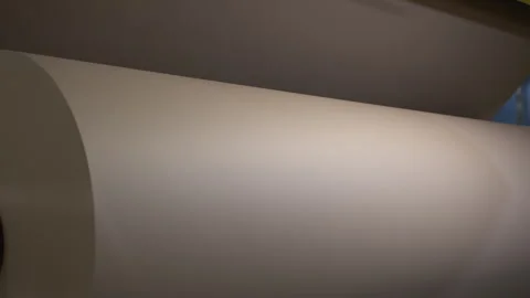 Heavy paper roll and equipment at manufa... | Stock Video | Pond5