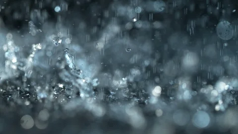 Heavy rain on dark background, shooted w... | Stock Video | Pond5