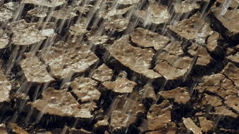 Rain Cracked Land Stock Video Footage | Royalty Free Rain Cracked Land ...