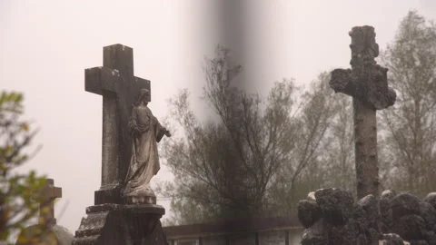 Graveyard Rain Stock Footage ~ Royalty Free Stock Videos | Pond5