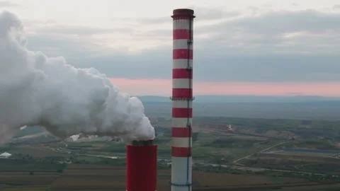 Heavy smoke pouring from factory | Stock Video | Pond5