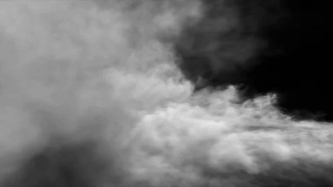 heavy smoke wave moving isolated on blac... | Stock Video | Pond5