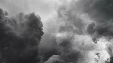 Heavy storm inside cumulonimbus clouds | Stock Video | Pond5