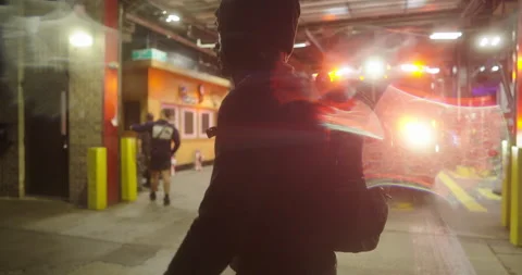 A heavyweight boxer walking in the stree... | Stock Video | Pond5