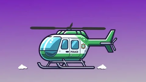 Helicopter Animation in Flight Across Sk... | Stock Video | Pond5