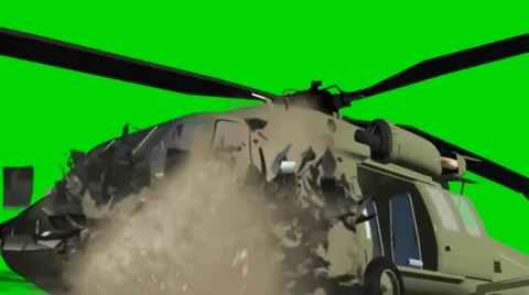 Helicopter Crash Effect - Black Hawk - g... | Stock Video | Pond5