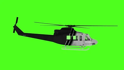 Helicopter flying animation on green scr... | Stock Video | Pond5