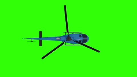 Helicopter flying animation on green scr... | Stock Video | Pond5
