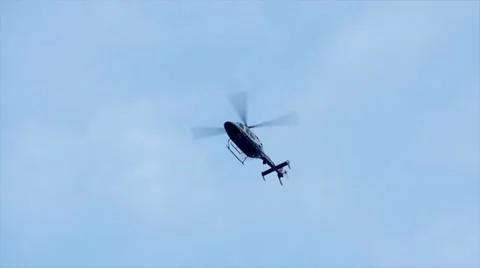 helicopter flying by. chopper aircraft i... | Stock Video | Pond5