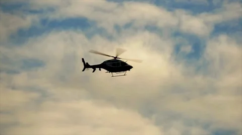 helicopter flying by. chopper aircraft i... | Stock Video | Pond5