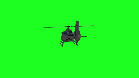 Helicopter Green Screen. 3d Animation | Stock Video | Pond5