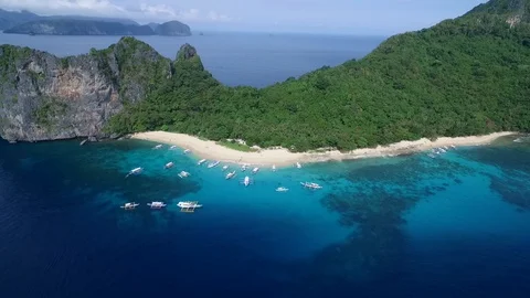 Helicopter Island and Beach in Palawan, ... | Stock Video | Pond5