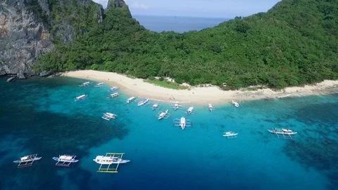 Helicopter Island and Beach in Palawan, ... | Stock Video | Pond5