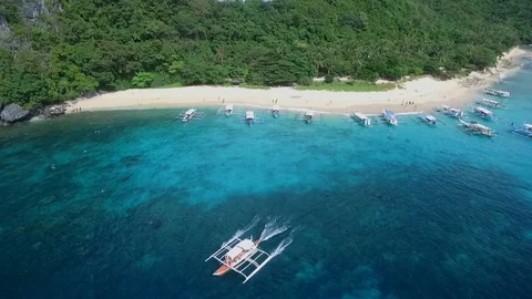 Helicopter Island and Beach in Palawan, ... | Stock Video | Pond5