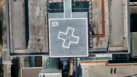 Helicopter Sign For Landing At The Roof ... | Stock Video | Pond5