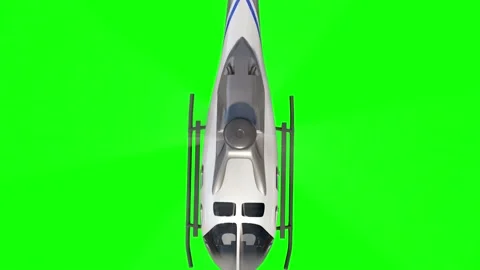 Helicopter from top view on Green Screen... | Stock Video | Pond5