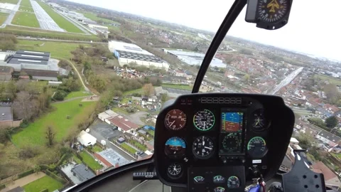 Helicopter Turning for final approach ar... | Stock Video | Pond5
