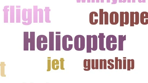 Helicopter Word Cloud Animated On White ... | Stock Video | Pond5