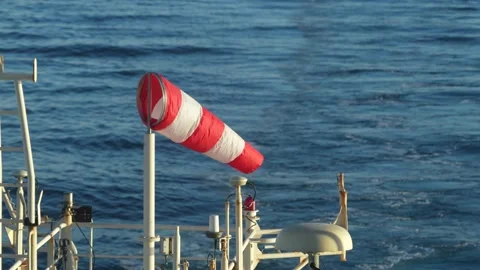 Helipad windsock on vessel. Windsock on ... | Stock Video | Pond5