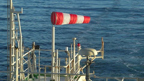 Helipad windsock on vessel. Windsock on ... | Stock Video | Pond5
