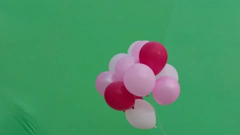 Helium Balloon On A Green Screen Backgro... | Stock Video | Pond5