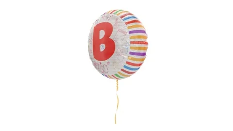 Helium Balloon With Letter - B. Loop Ani... | Stock Video | Pond5