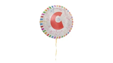 Helium Balloon With Letter - C. Loop Ani... | Stock Video | Pond5