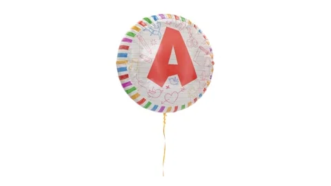 Helium Balloon With Letter - A. Loop Ani... | Stock Video | Pond5