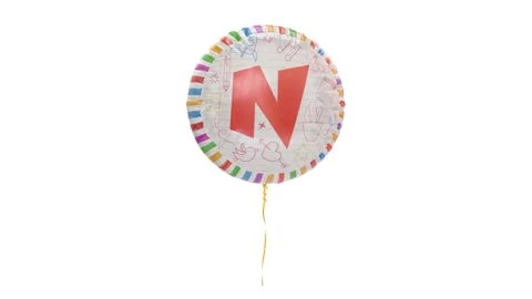 Helium Balloon With Letter - N. Loop Ani... | Stock Video | Pond5