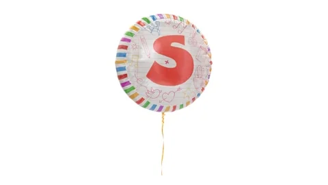 Helium Balloon With Letter - S. Loop Ani... | Stock Video | Pond5