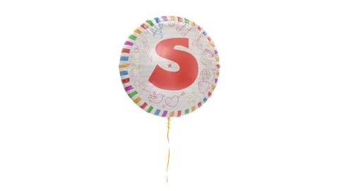 Helium Balloon With Letter - S. Loop Ani... | Stock Video | Pond5