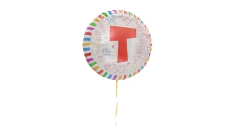 Helium Balloon With Letter - T. Loop Ani... | Stock Video | Pond5