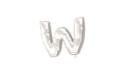 Helium Letter Balloon with Letter W. Loo... | Stock Video | Pond5
