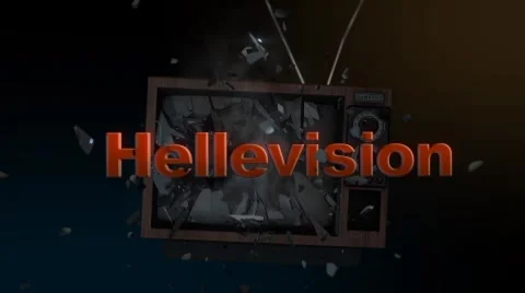 After Effects: Hellevision - Exploding TV Logo Stinger #51745546