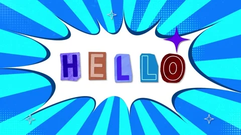 Hello animation comic background | Stock Video | Pond5