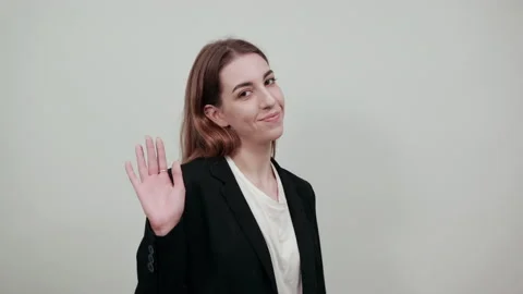 Hello arm sign, showing the five fingers... | Stock Video | Pond5