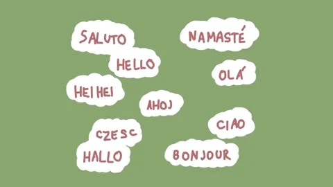 Hello In Different Languages Stock Video Footage | Royalty Free Hello ...