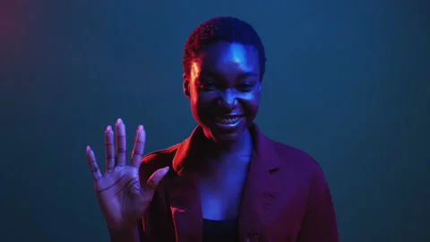 hello gesture welcome greeting woman hi ... | Stock Video | Pond5