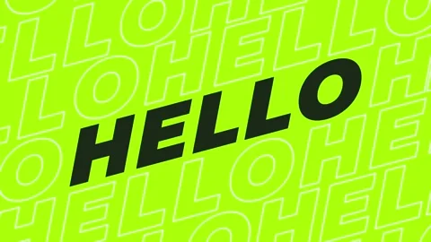 Hello Hi kinetic animated text.Hello and... | Stock Video | Pond5