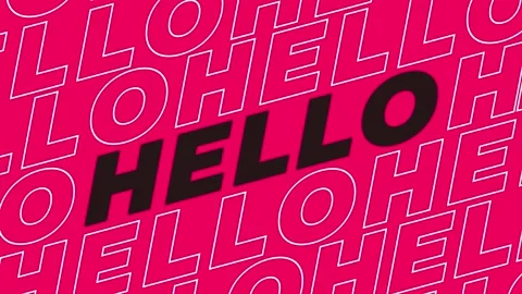 Hello Hi kinetic animated text.Hello and... | Stock Video | Pond5