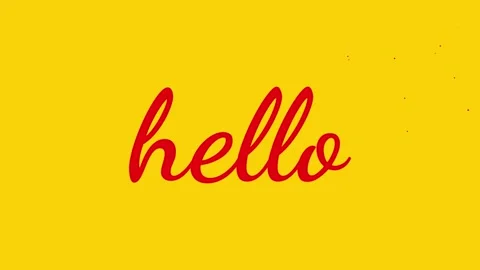 Hello - Lettering Animation | Stock Video | Pond5