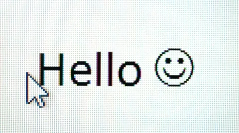 Hello Typing Stock Footage ~ Royalty Free Stock Videos | Pond5