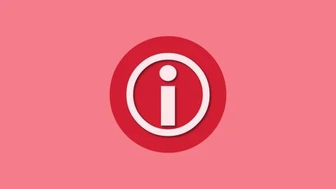 Help desk icon red color simple shape ci... | Stock Video | Pond5