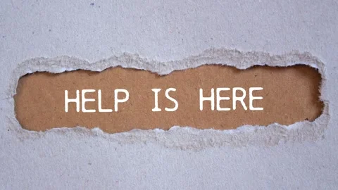 Help is here message writing on ripped t... | Stock Video | Pond5