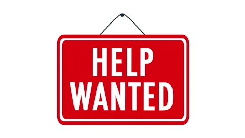 Help Wanted Sign Animation on White Back... | Stock Video | Pond5