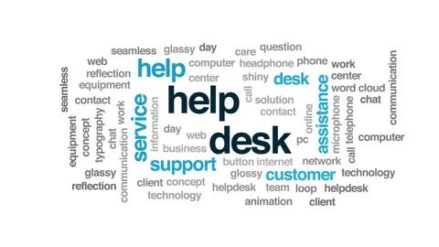 Helpdesk animated word cloud. Kinetic ty... | Stock Video | Pond5
