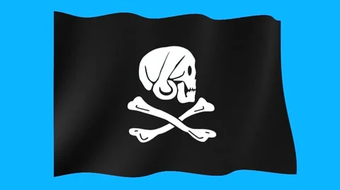 Henry Every pirate flag. Waving (PNG) co... | Stock Video | Pond5